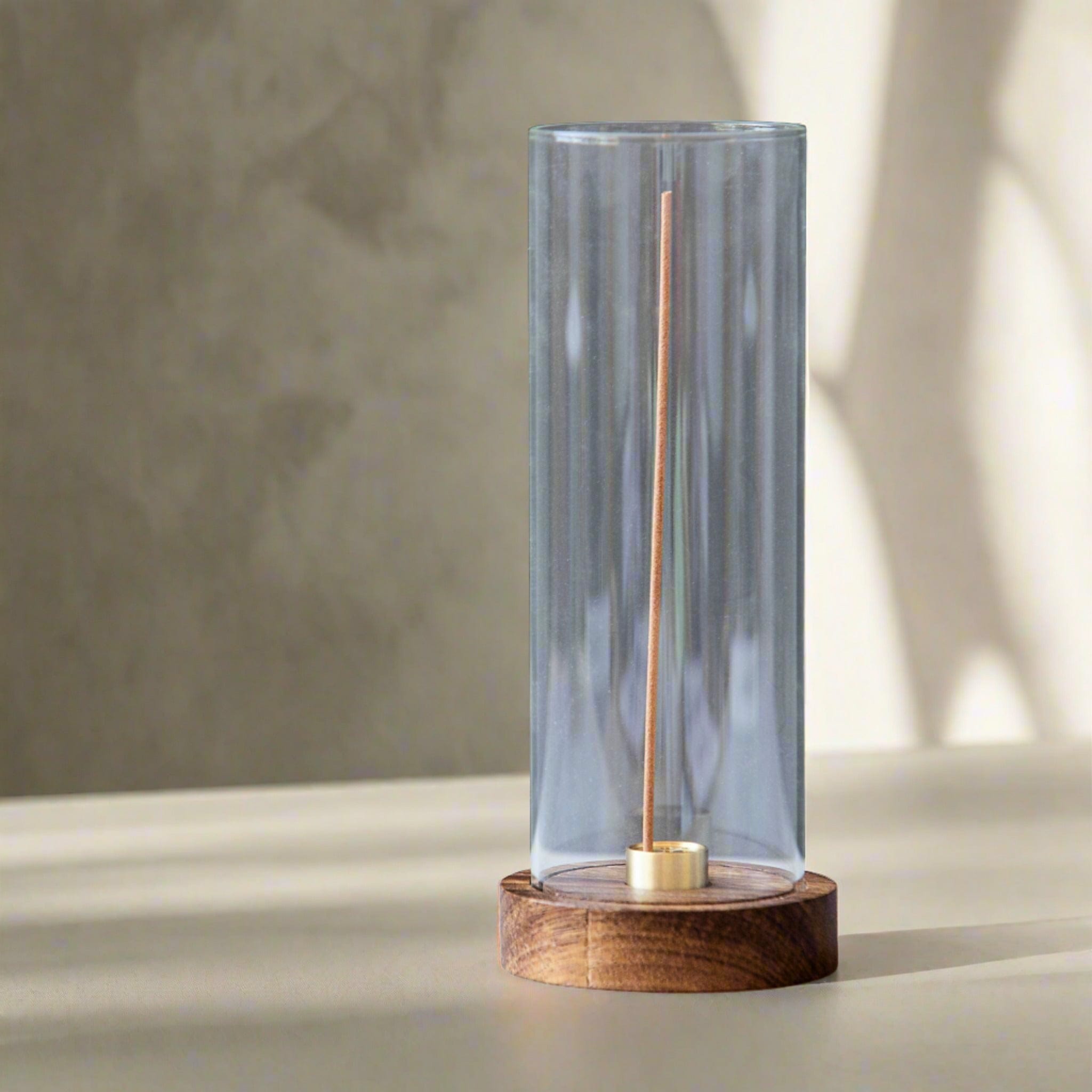 Alta Rico Walnut Wood and Brass Incense Holder - Altasphere